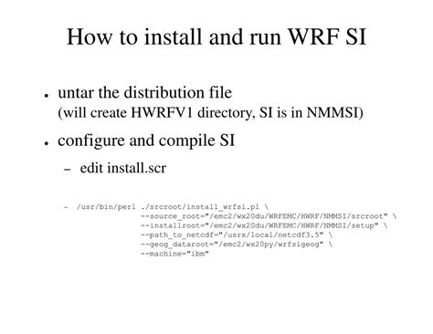 Ppt Wrf Si The Wrf Standard Initialization Hwrf Specific