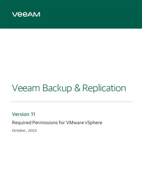 Veeam Backup 11 0 Permissions Pdf
