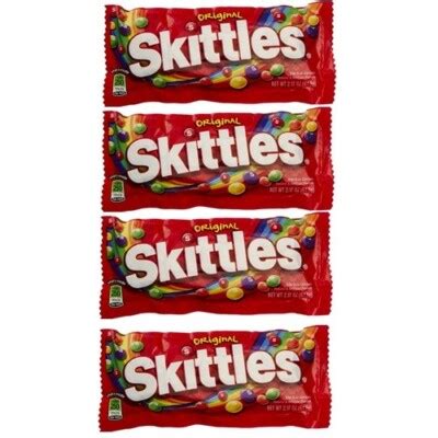 903779 4 X 61 5g Packet Skittles Original Flavoured Candies American