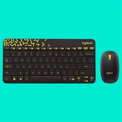 Logitech Mk Nano Wireless Keyboard Mouse Combo Yellow