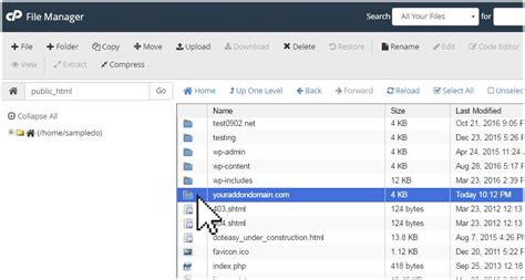 Uploading Web Files To An Addon Domain