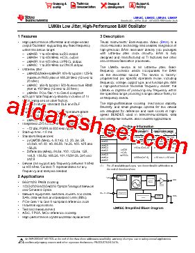 LMK6C V02 Datasheet PDF Texas Instruments