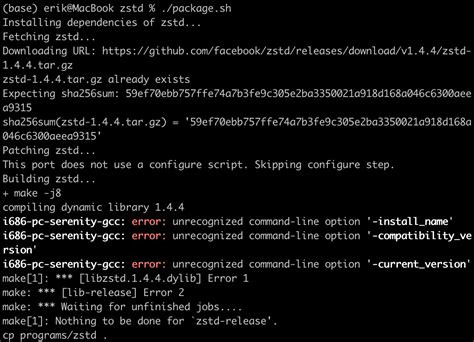 Ports Zstd Fails To Build On Macos · Issue 10066 · Serenityos