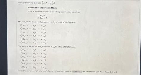 Solved Prove The Following Theorem Let A Aij Chegg
