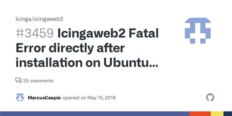 icingaweb2 fatal error directly after installation on ubuntu 18 04