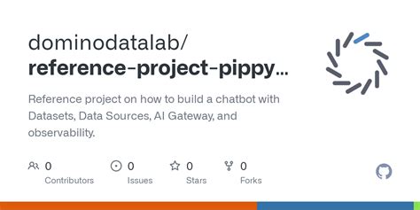 Github Dominodatalabreference Project Pippy Chatbot Reference