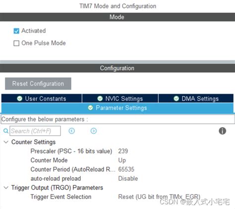用stm32的基础定时器tim7做单次定时stm32 定时器单次模式 Csdn博客