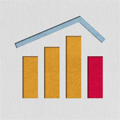 Yellow Red Statistic Button On White Background Premium Ai Generated Image