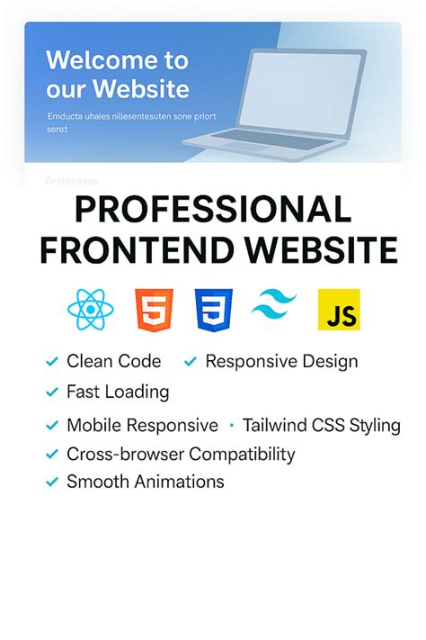 Build A Complete Frontend Website Using Html Css Tailwind And React By Nirobahmed568 Fiverr