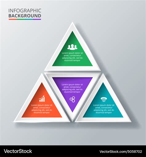 Infographic Triangle Template Royalty Free Vector Image