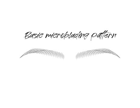Basic Microblading Pattern Microblading Pdf Microblading Digital Download Eyebrows Eyebrow