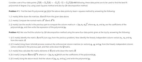 Solved Consider A Set Of Four Data Points F 0 3 F 4 Chegg Com
