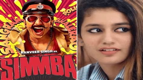 Priya Varrier To Star Opposite Ranveer Singh In Simbaa Daily Times