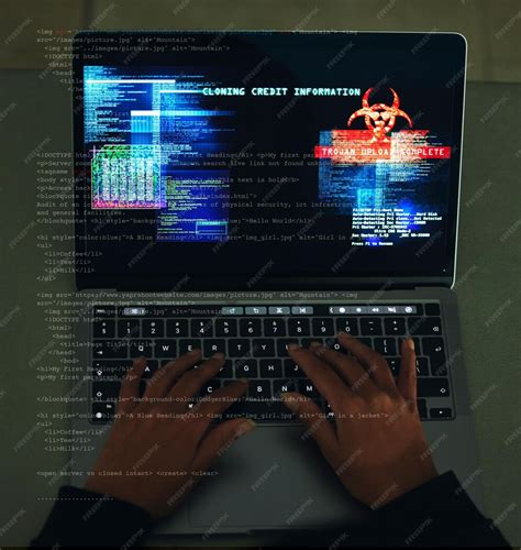 Premium Photo Cyber Security Crime And Hands Typing On A Laptop While Programming Or Hacking A