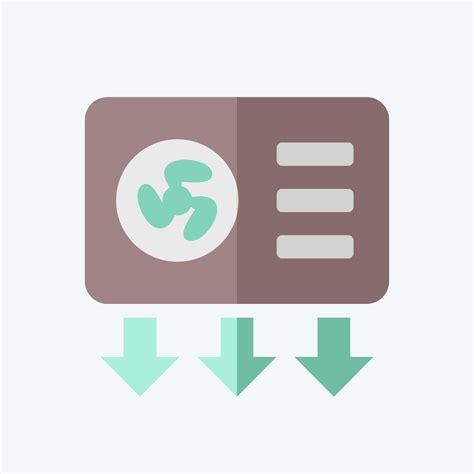 Icon Vent Related To Air Symbol Flat Style Simple Design Editable