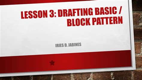 Dressmaking Grade 11 Drafting Patternpptx