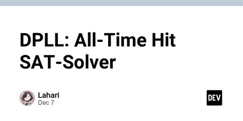 Dpll همه زمان ها Hit Sat Solver