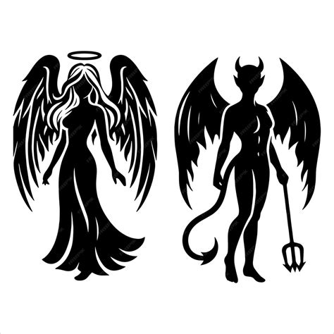 Angel And Devil Svg Premium Ai Generated Vector