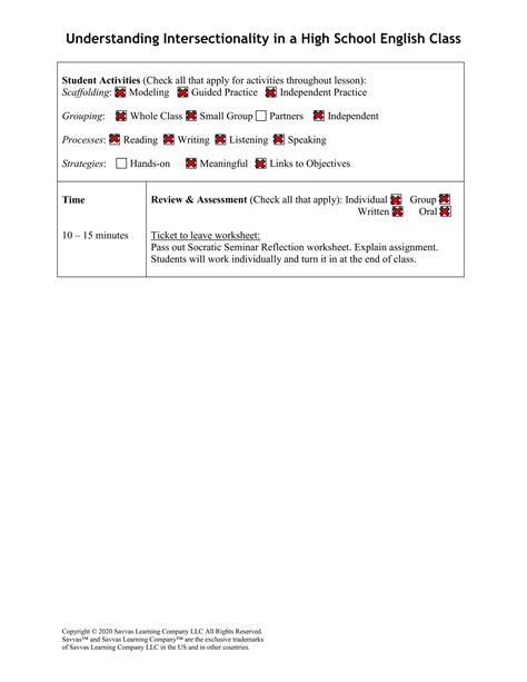 Understanding Intersectionality In A High School English Class Pdf