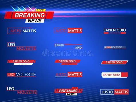 Callouts Texts Titles Title Call Out Labels Callout Marketing Boxes Lower Third Bars Stock