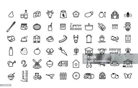 유기농 농업 현지 시장 원예 현지 과일 및 채소 판매를위한 기호 컬렉션 산지직송에 대한 스톡 벡터 아트 및 기타 이미지 산지직송 사과술 온실 Istock