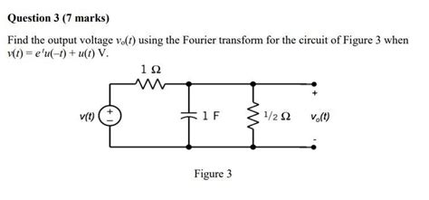 Solved Find The Output Voltage Vo T Using The Fourier Chegg