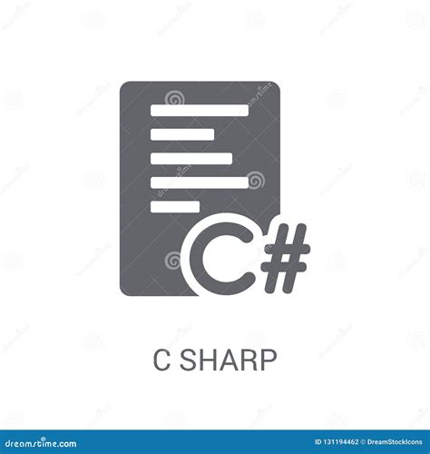 C Sharp Icon Trendy Flat Vector C Sharp Icon On White Background From