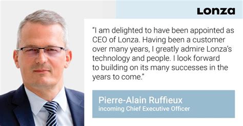 Lonza On Linkedin We Warmly Welcome Pierre Alain Ruffieux As Our New Chief Executive Officer