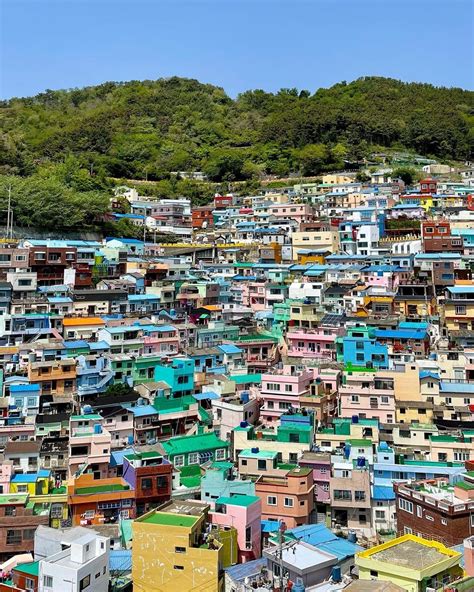 Gamcheon Culture Village In Busan South Korea Built In The 1920s To Relocate The Impoverished
