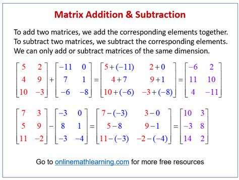 Adding And Subtracting Matrices 11th Grade Quiz Wayground