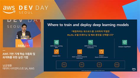 Aws 기반 기계 학습 자동화 및 최적화를 위한 실전 기법 남궁영환 데이터 사이언티스트 Saaws Youtube