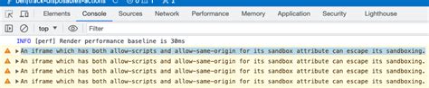 warning `webviewelement ts 512 an iframe which has both allow scripts