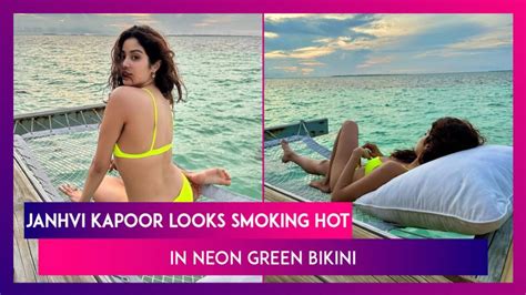 Janhvi Kapoor Looks Smoking Hot In Neon Green Bikini Pictures From Her