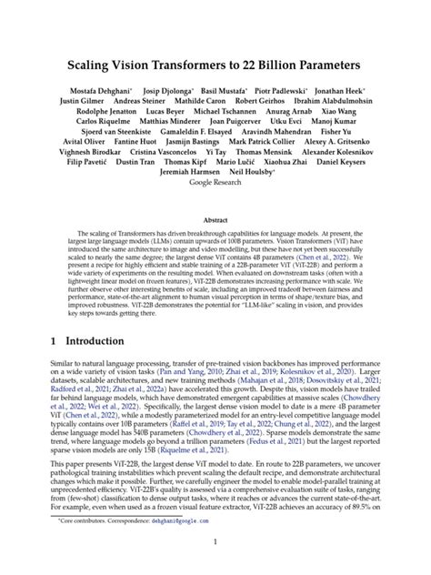 scaling vision transformer 22b pdf matrix mathematics applied
