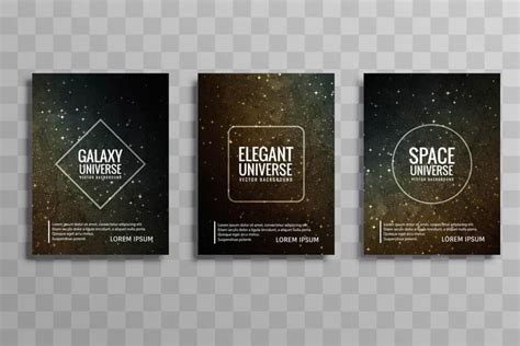아름 다운 갤럭시 다채로운 비즈니스 브로셔 디자인 모음 Eps Uidownload