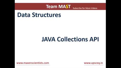 Java Collections Api Overview Team Mast Youtube