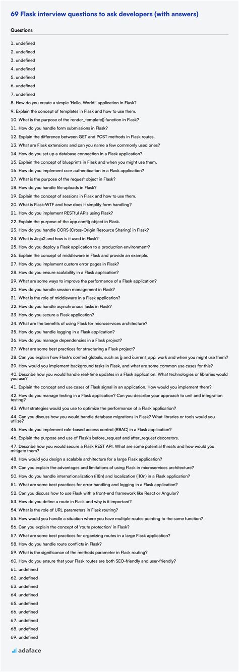 69 Flask Interview Questions Adaface