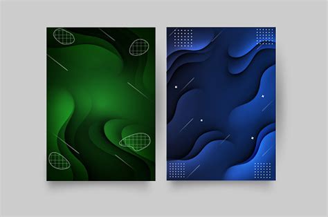 브로셔 연례 보고서 매거진 포스터 기업 프리젠 테이션 포트폴리오 전단지 녹색과 파란색 크기 A4 전면 및 뒷면 사용하기 쉬운 사용 및 편집으로 현대적인 레이아웃을위한 템플릿