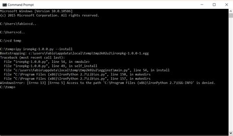 trying to import numpy in rhino python but i m getting this error