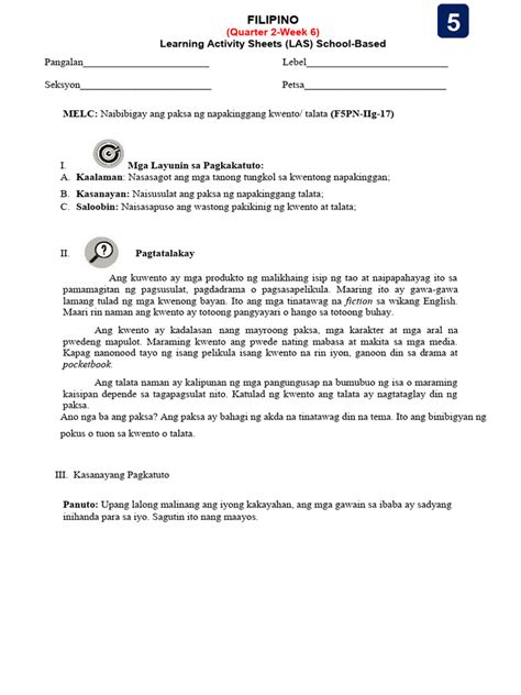 las quarter 2 week 6 filipino 5 pdf