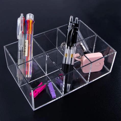Clear Acrylic 6 Compartment Cosmetic Drawer Organizer At ₹ 899piece