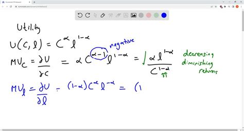 Solved Consider The Utility Function U C L CÎ±l 1 Î± Where 0