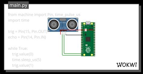 Raspberry Pi Pico Ultrasonic - Wokwi ESP32, STM32, Arduino Simulator