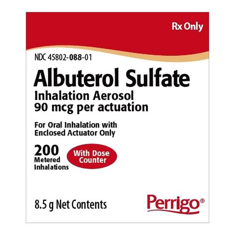Albuterol Hfa Inhaler 90 Mcg Aerosol 85 Gram 200 Doses