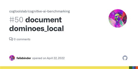 Document Dominoeslocal · Issue 50 · Cogtoolslabcognitive Ai