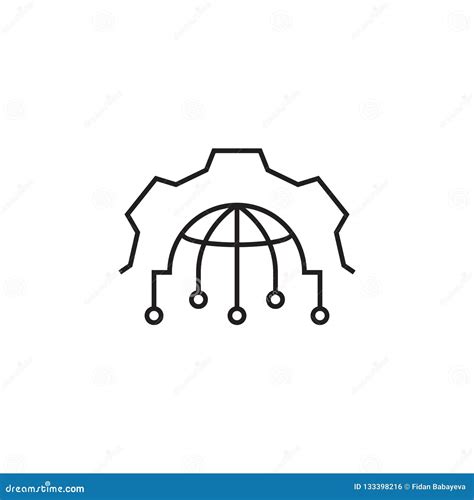 Gear Globe Setting Icon Signs And Symbols Icon Can Be Used For Web Logo Mobile App UI UX
