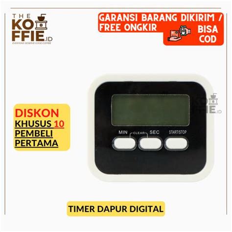 Jual Timer Mini Kopi Cofee Digital Dapur Countdown Timer Black Timer Oven Kota Medan