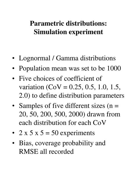 Ppt Parametric Modelling Of Cost Data Some Simulation Evidence Powerpoint Presentation Id