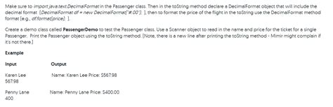 Solved Create A Class Called Passenger Using The Uml Diagram
