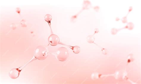 Premium Vector 3d Abstract Molecular Structures Skin Care Cosmetics Concept Vector Illustration